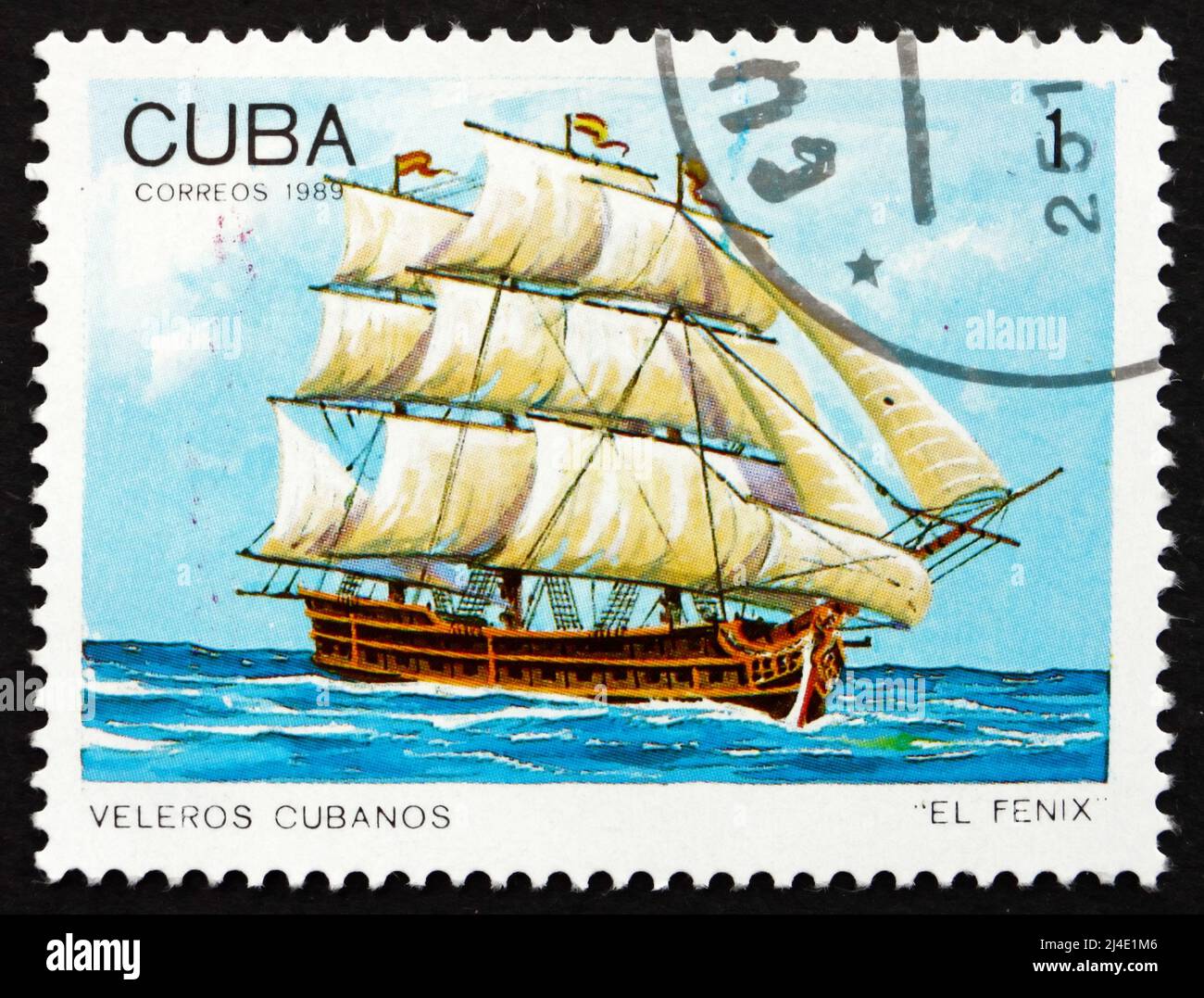 CUBA - CIRCA 1989: a stamp printed in the Cuba shows El Fenix, Cuban ...