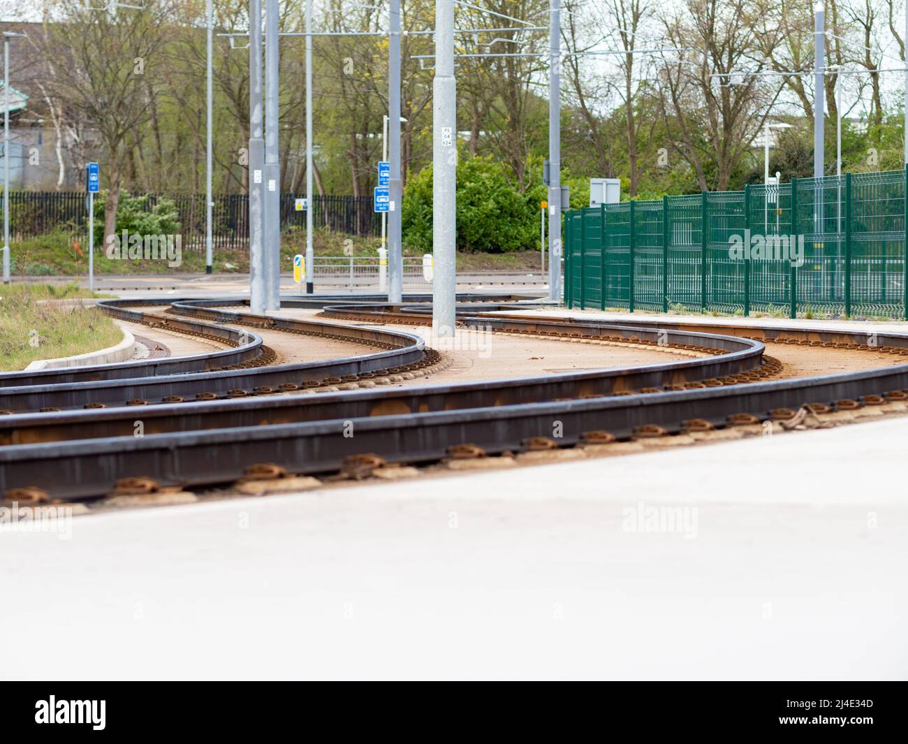 Tram track lines hi-res stock photography and images - Alamy