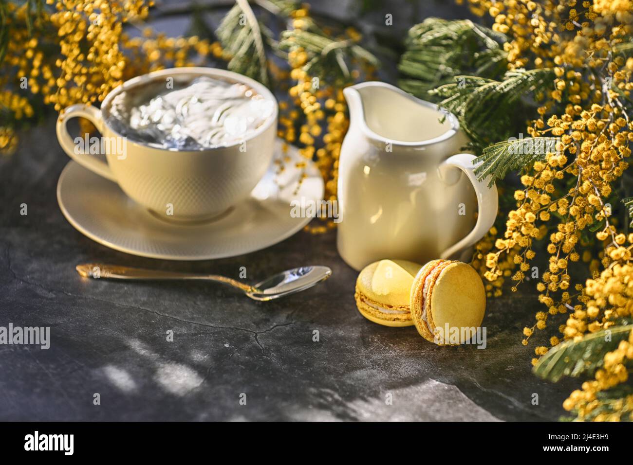 Macaron coffee hi-res stock photography and images - Alamy