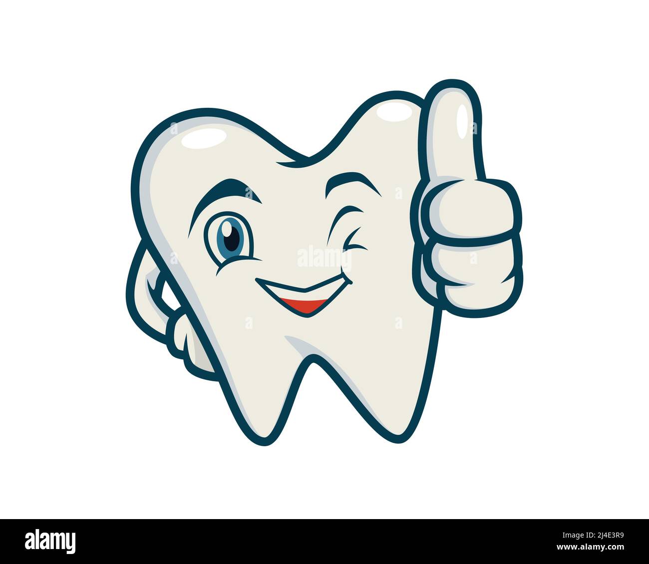 Cheerful tooth illustration friendly Stock Vector Images - Alamy