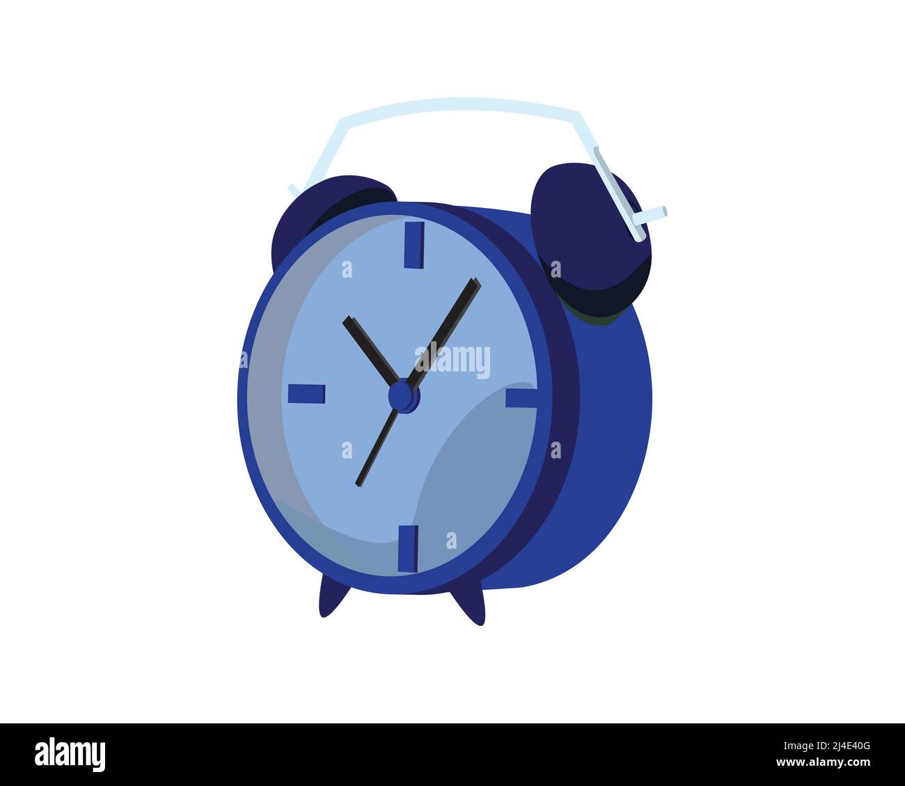 Alarm Clock with Blue Color Illustration Vector Stock Vector Image ...