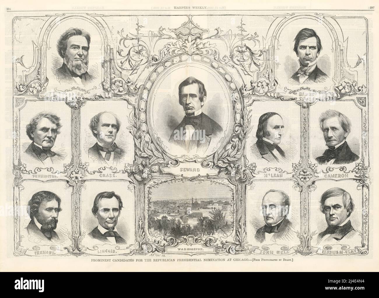 Prominent Candidates for the 1860 Republican Presidential Nomination at ...
