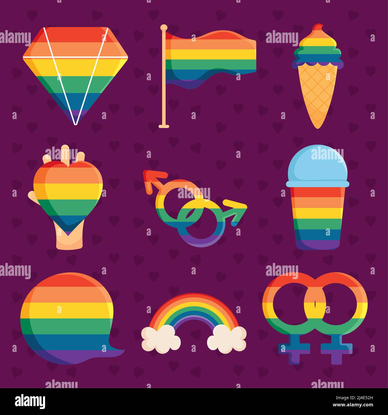 pride icon set Stock Vector Image & Art - Alamy