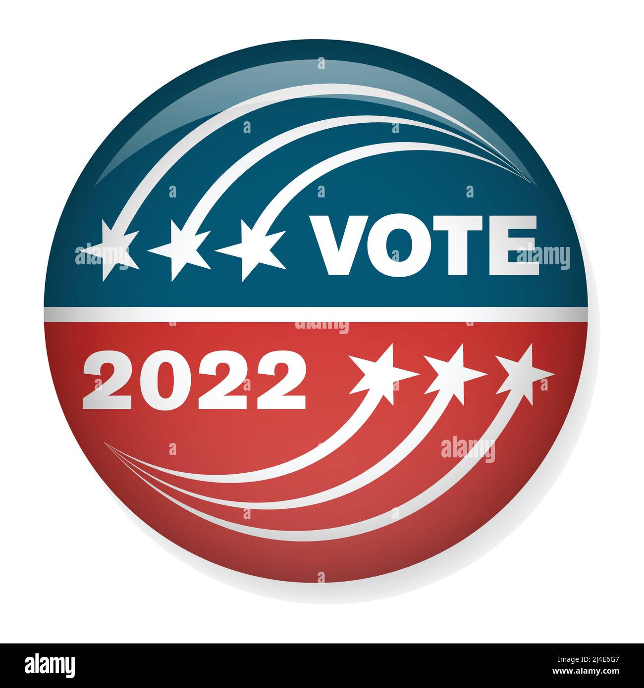 2022 Midterm Elections Design with Red White Blue Vote Icon Stock ...