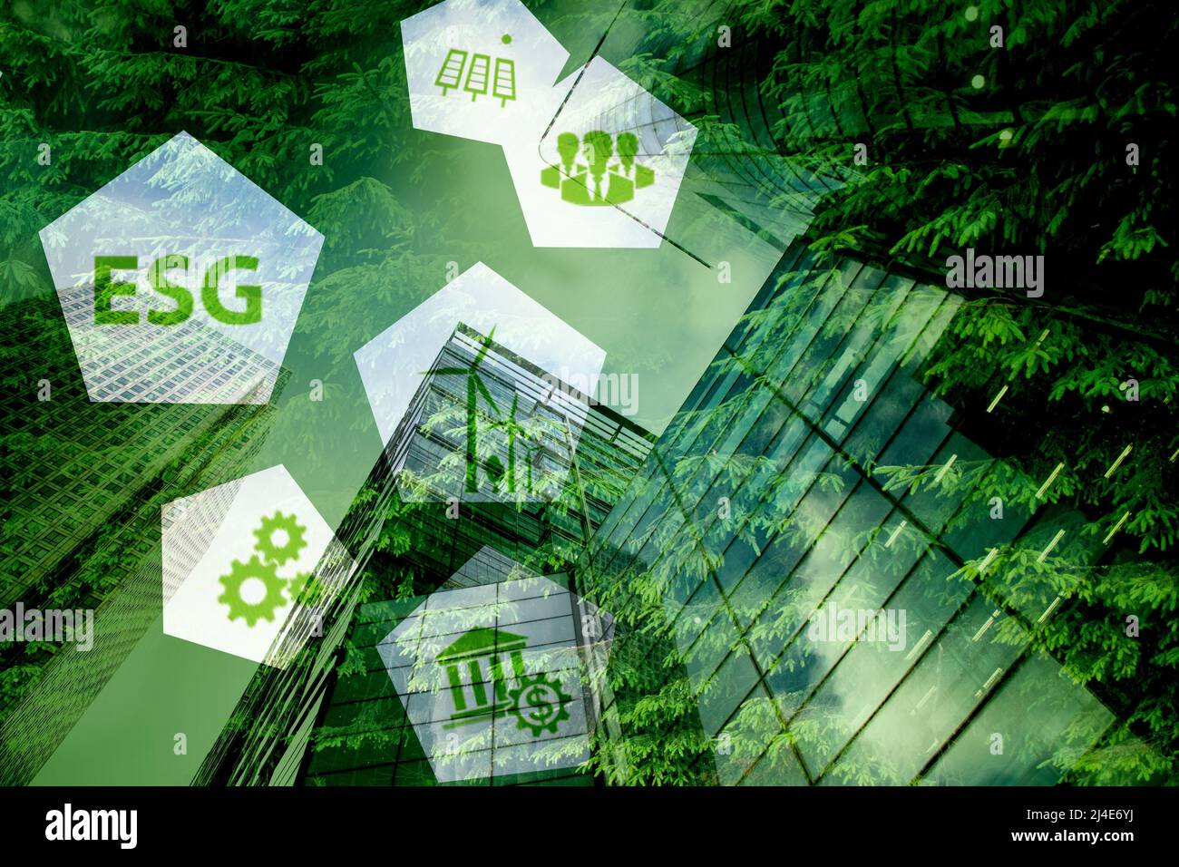 esg concept on green background Environmental Social Governance Stock Photo - Alamy