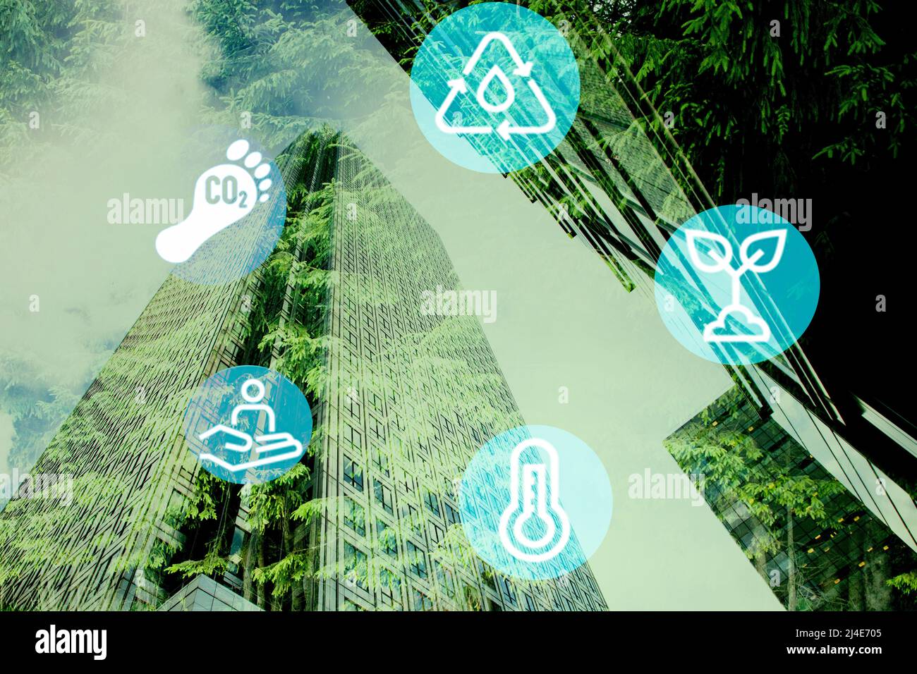 esg concept on green background Environmental Social Governance Stock ...