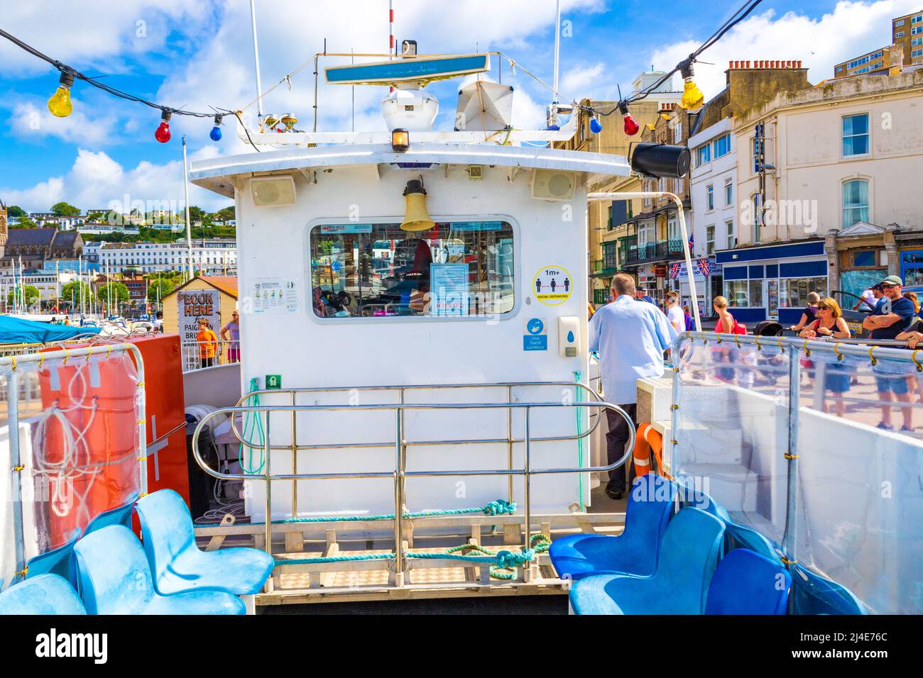View of Torquay Harbour (Inner Dock) in the seaside town of Torquay on ...