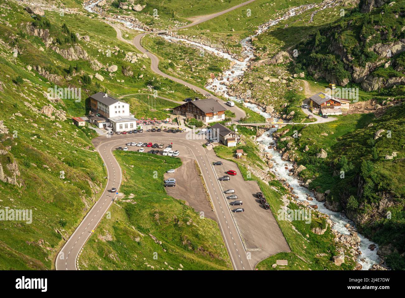 Sustenpass, Switzerland - August 8, 2021: The Susten Pass (2224 m high ...