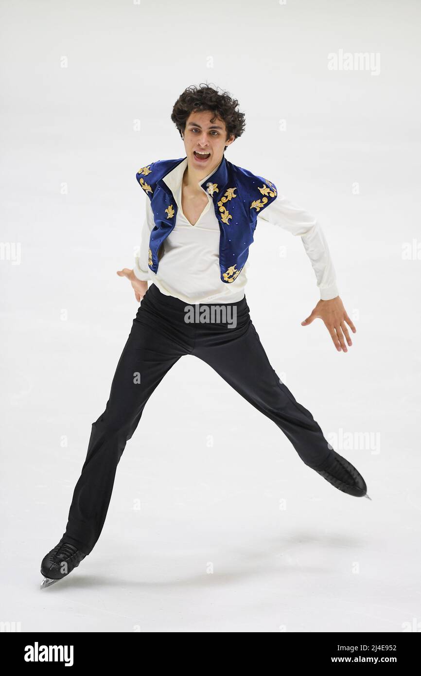 Tallinn, Estonia. 14th Apr 2022. Nikolaj MEMOLA (ITA), during Men Short ...