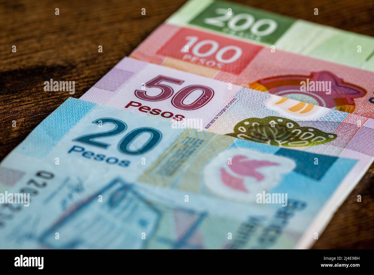 Mexican pesos, various banknotes, close-up Stock Photo - Alamy