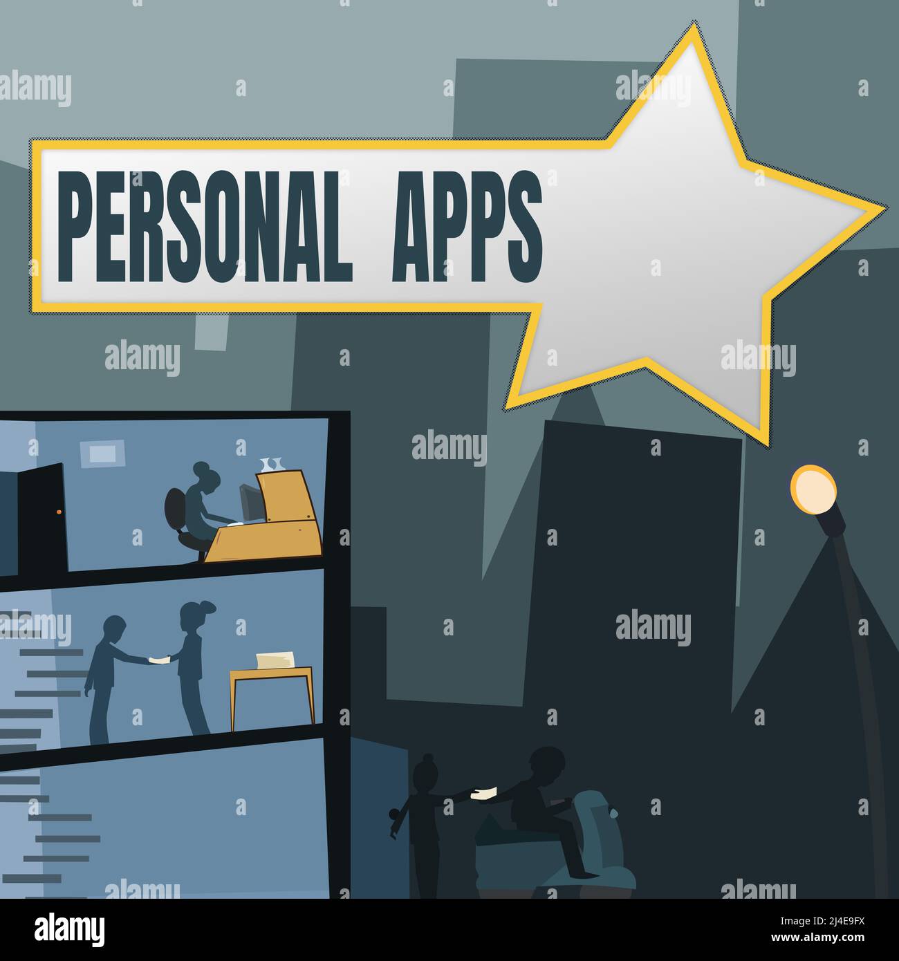 Conceptual display Personal Apps. Concept meaning Organizer Online ...