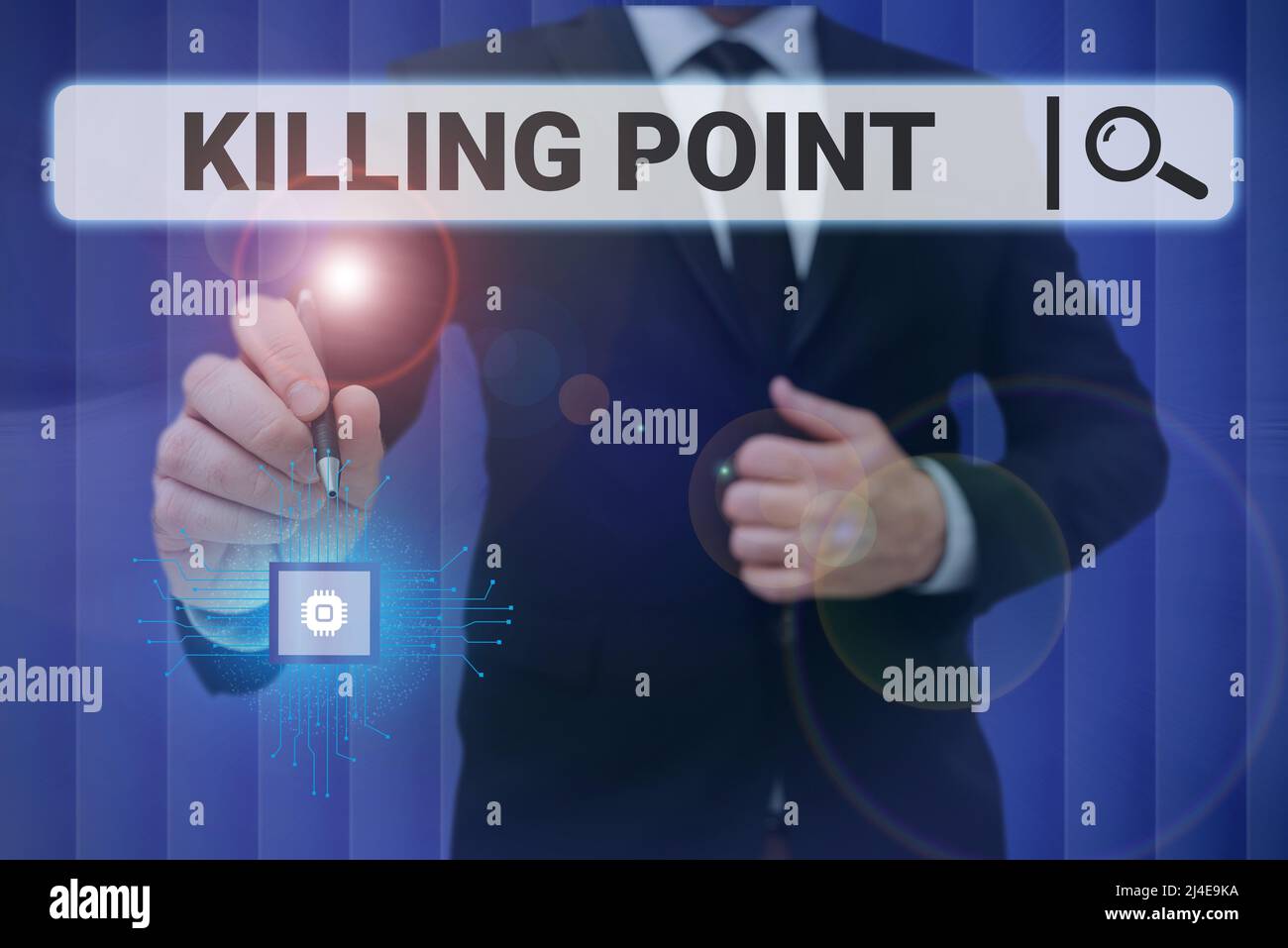 Sign displaying Killing Point. Word Written on Phase End Review Stage ...