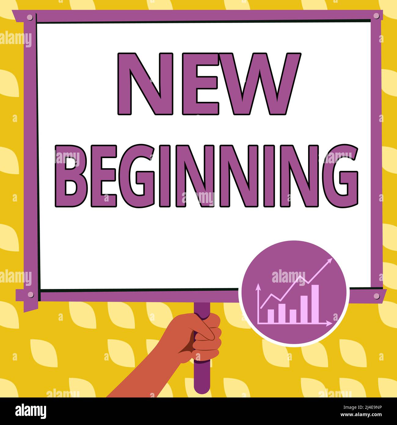 Hand writing sign New Beginning. Conceptual photo Different Career or ...