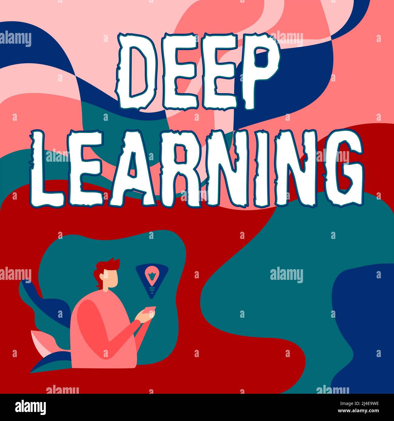 Text caption presenting Deep Learning. Business showcase Hierarchical ...