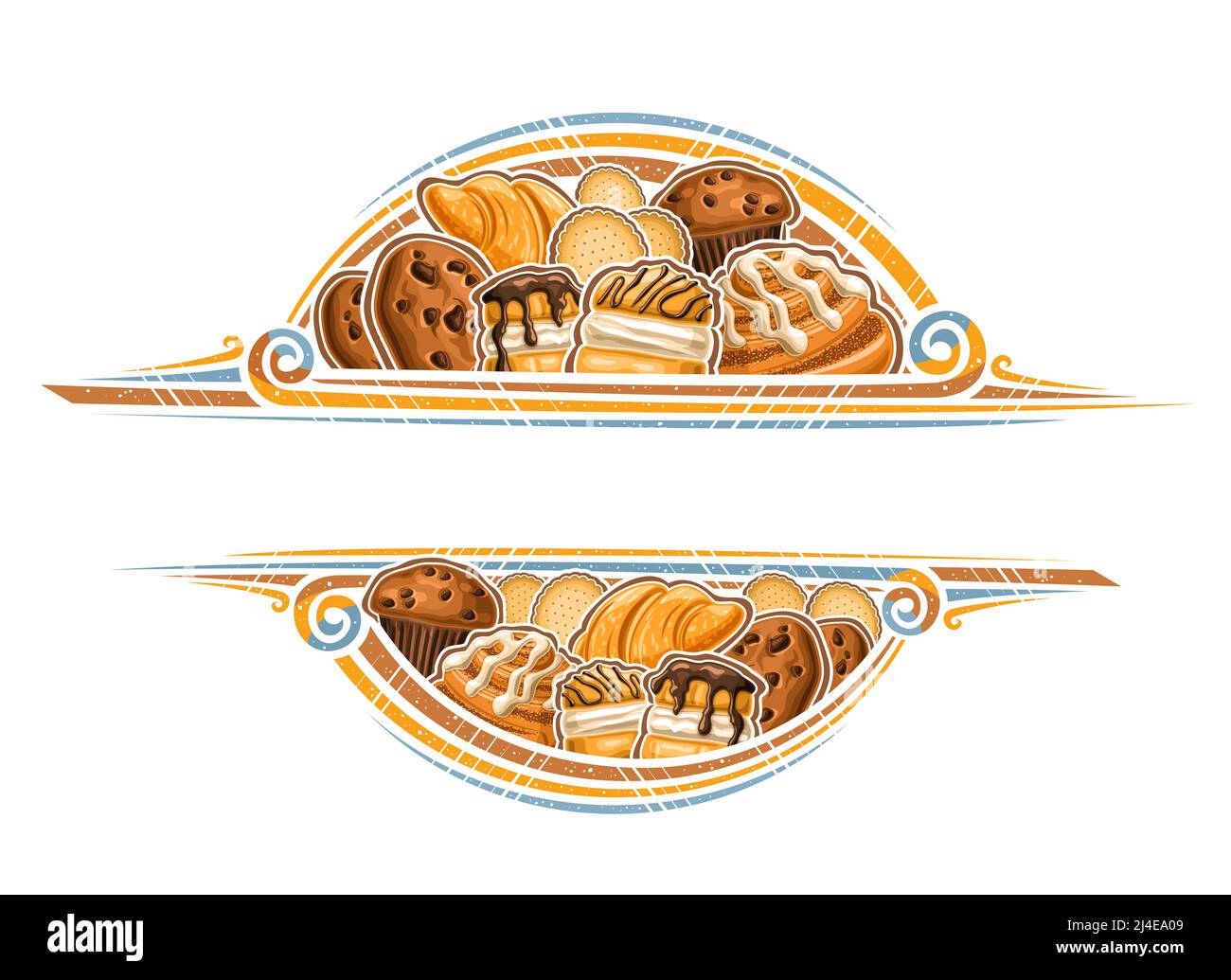 Vector border for Sweet Bakery with empty copy space for text ...