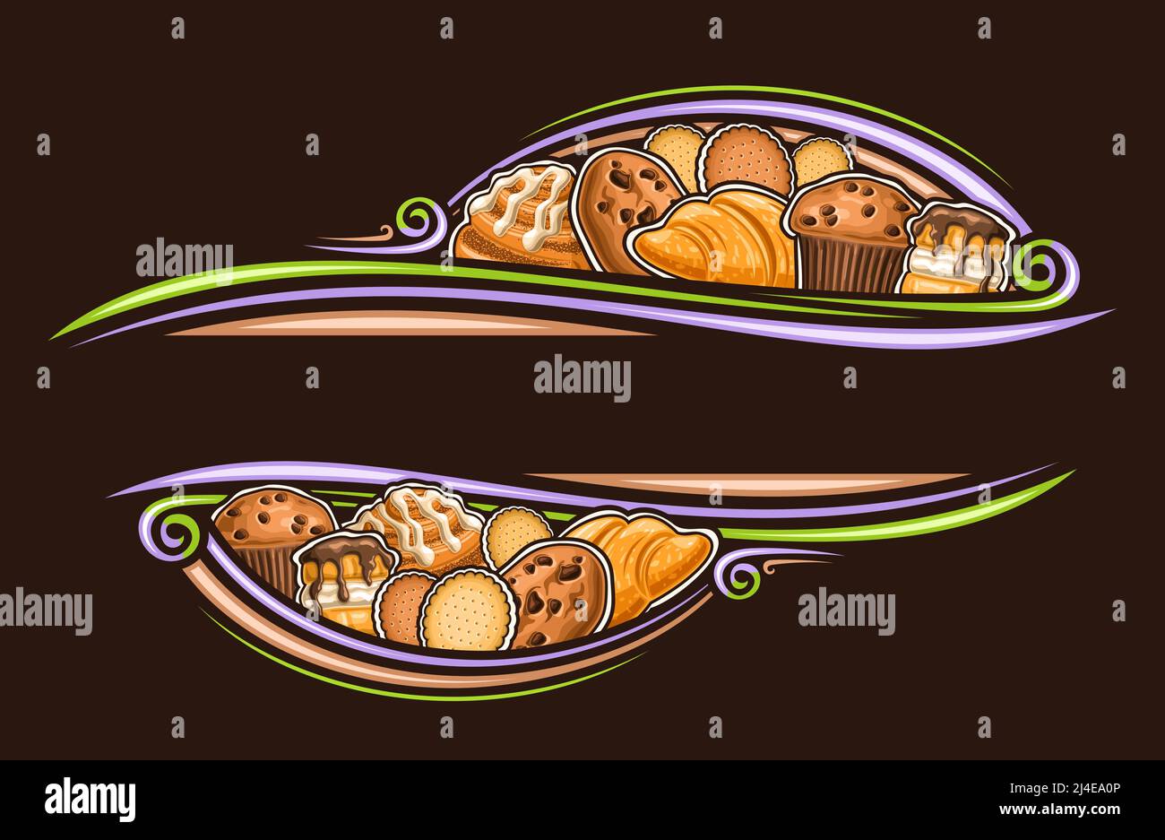 Vector border for Baked Goods with empty copy space for text ...