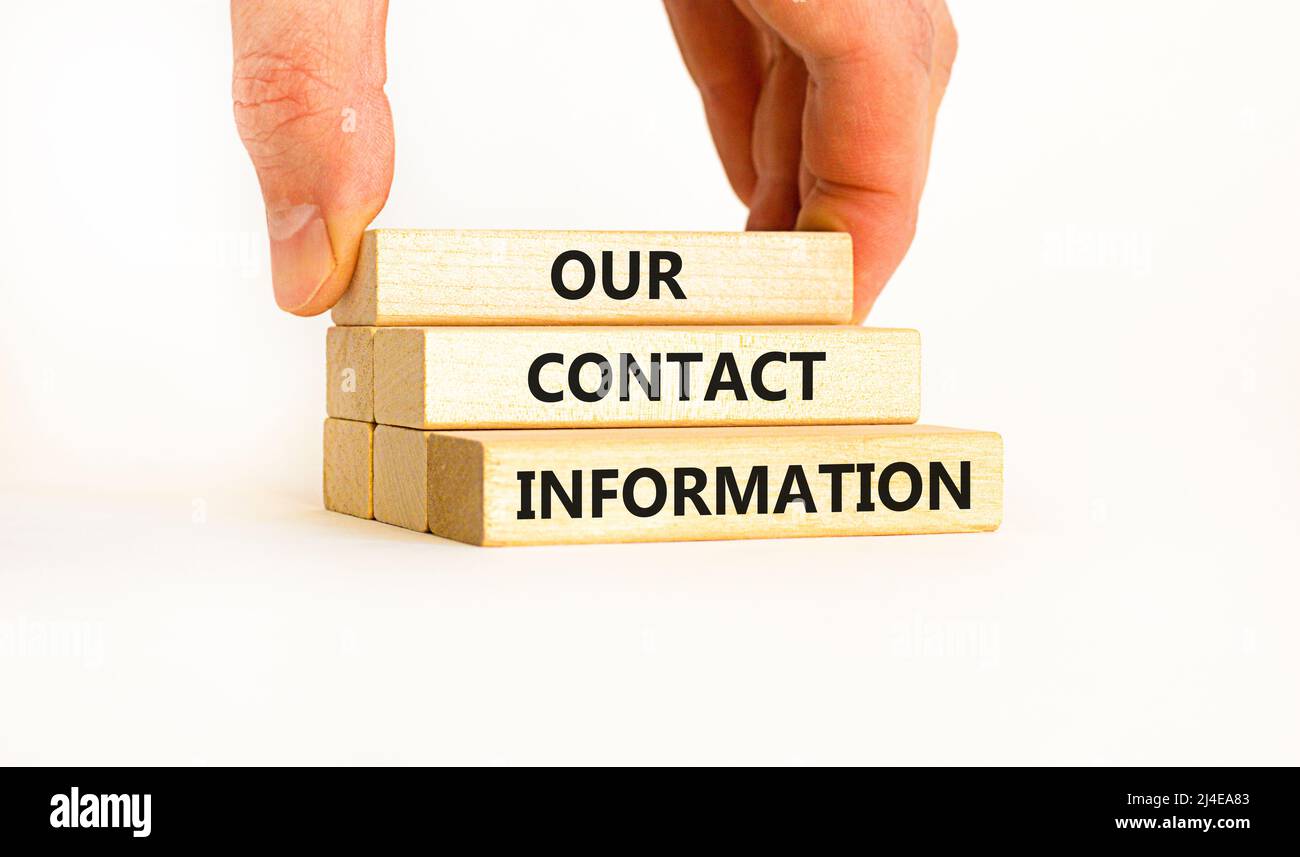 Our contact information symbol. Concept words Our contact information ...