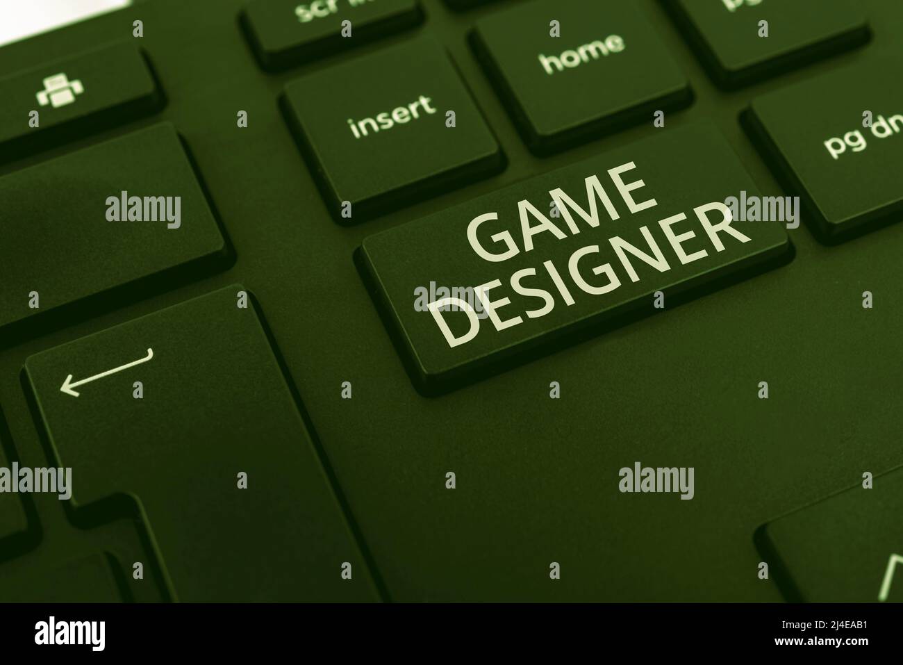 Sign displaying Game Designer. Conceptual photo Campaigner Pixel Scripting Programmers Consoles ...