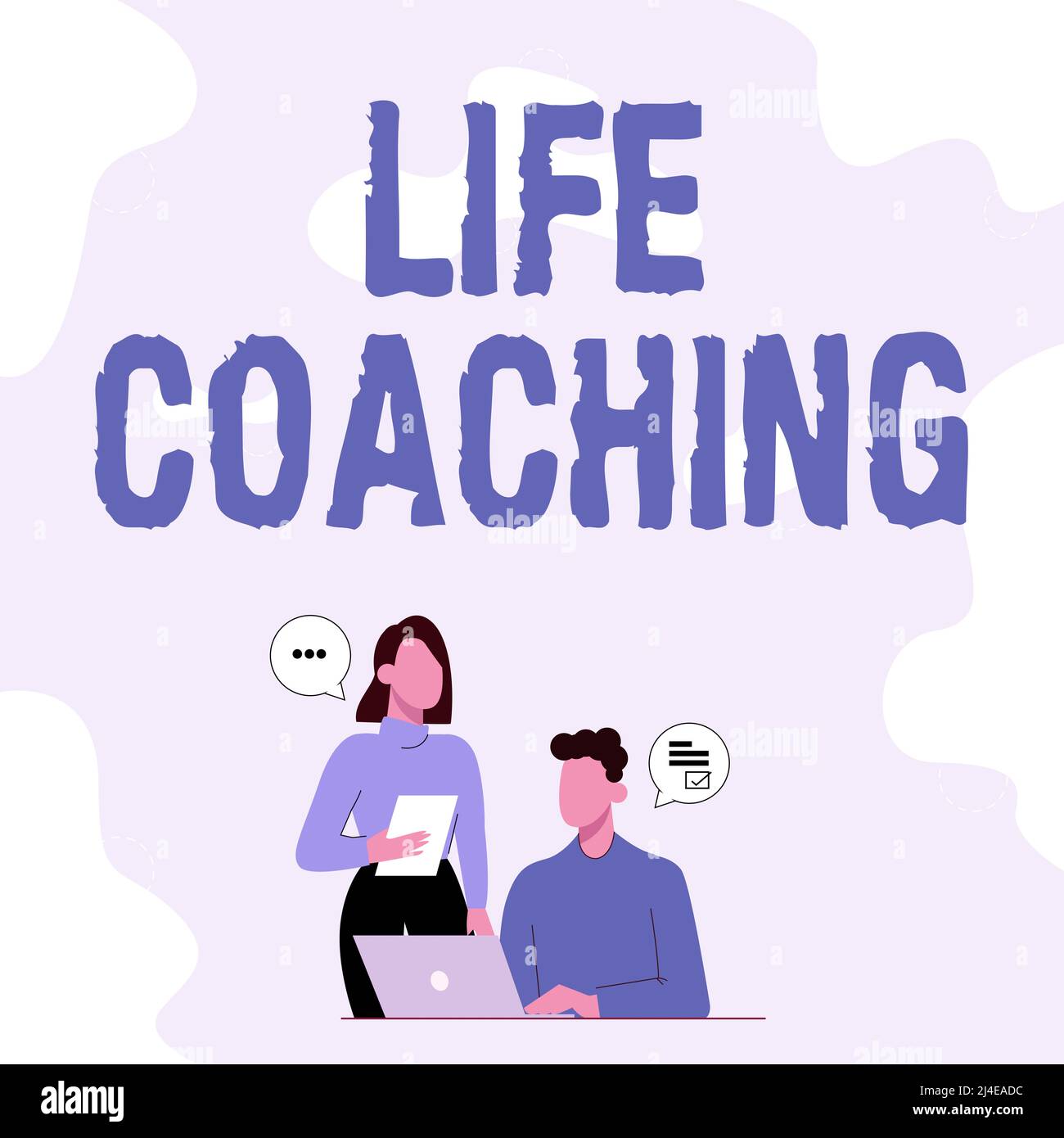 Text showing inspiration Life Coaching. Business approach Improve Lives ...