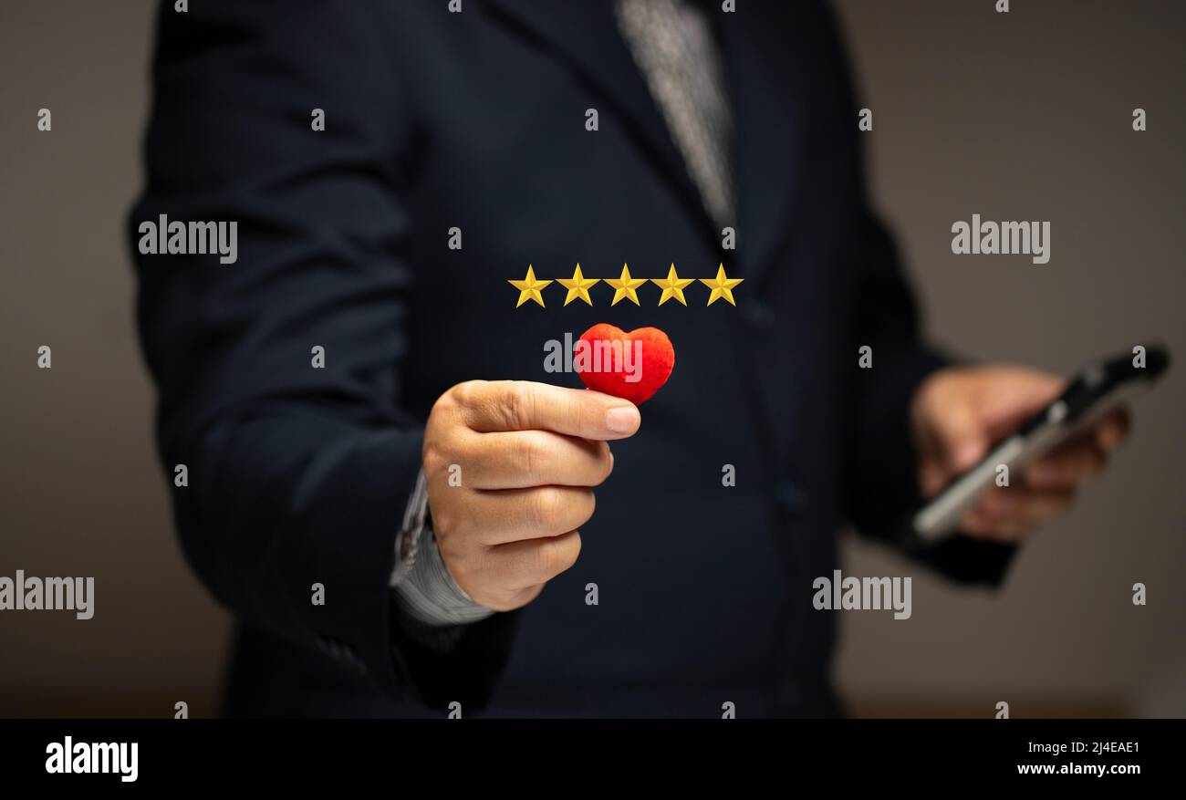 Satisfaction Concept. Customer's highest excellent satifaction the ...