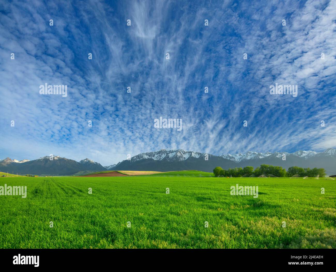 Wallowa Valley and the Wallowa Mountain Range, Oregon Stock Photo - Alamy