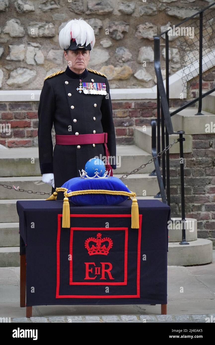 The Resident Governor of the Tower of London, Brigadier Andrew Jackson ...