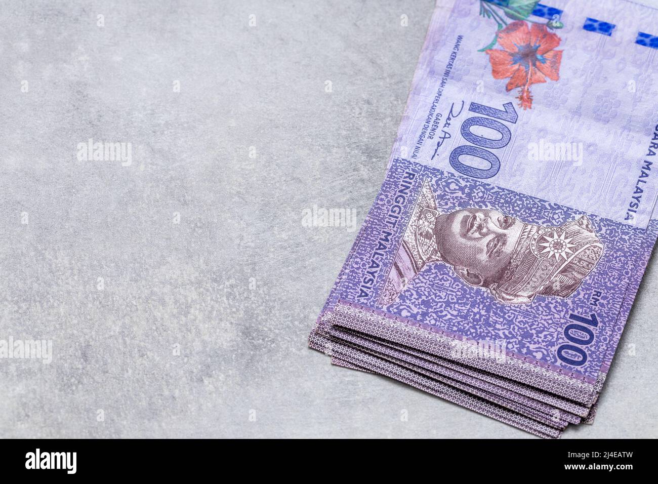 Large File of Malaysian Money, Hundred Ringgit Banknotes, Economic and ...