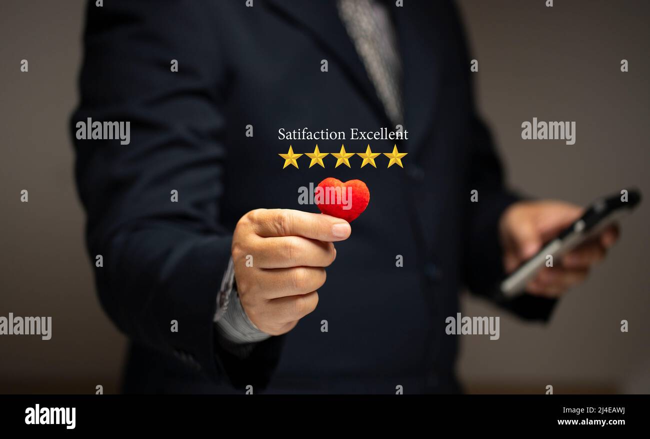 Satisfaction Concept. Customer's highest excellent satifaction the ...