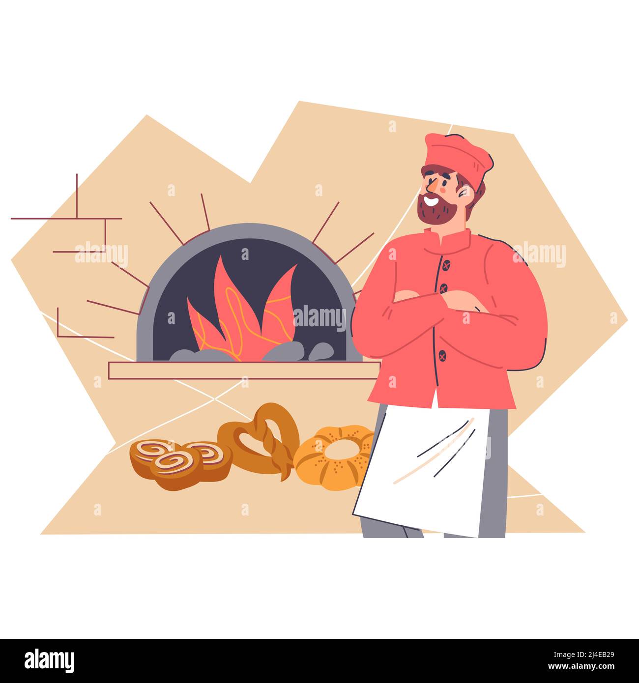 Cafe baker banner chef cartoon hi-res stock photography and images - Alamy