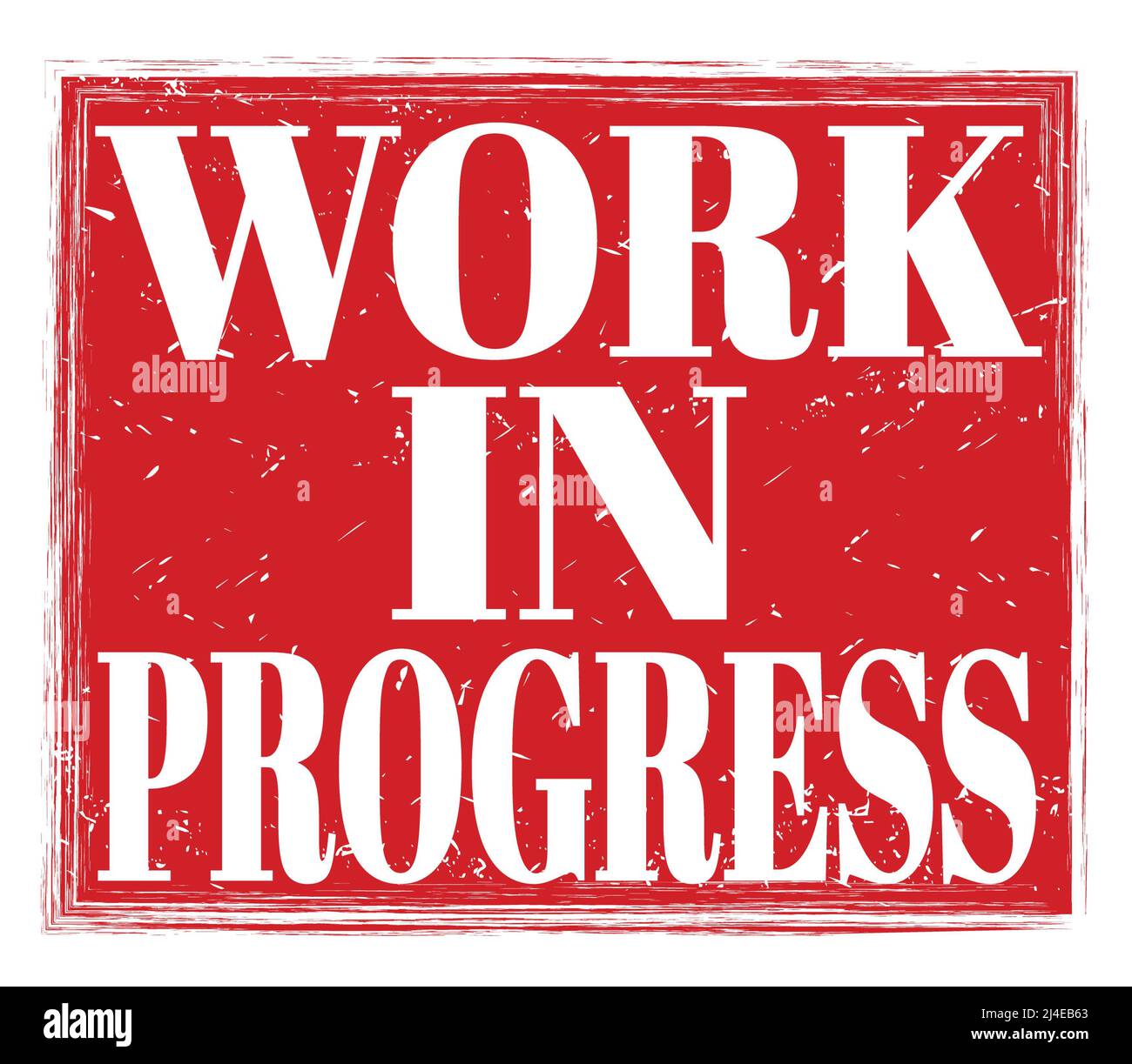 Work in progress stamp Cut Out Stock Images & Pictures - Alamy