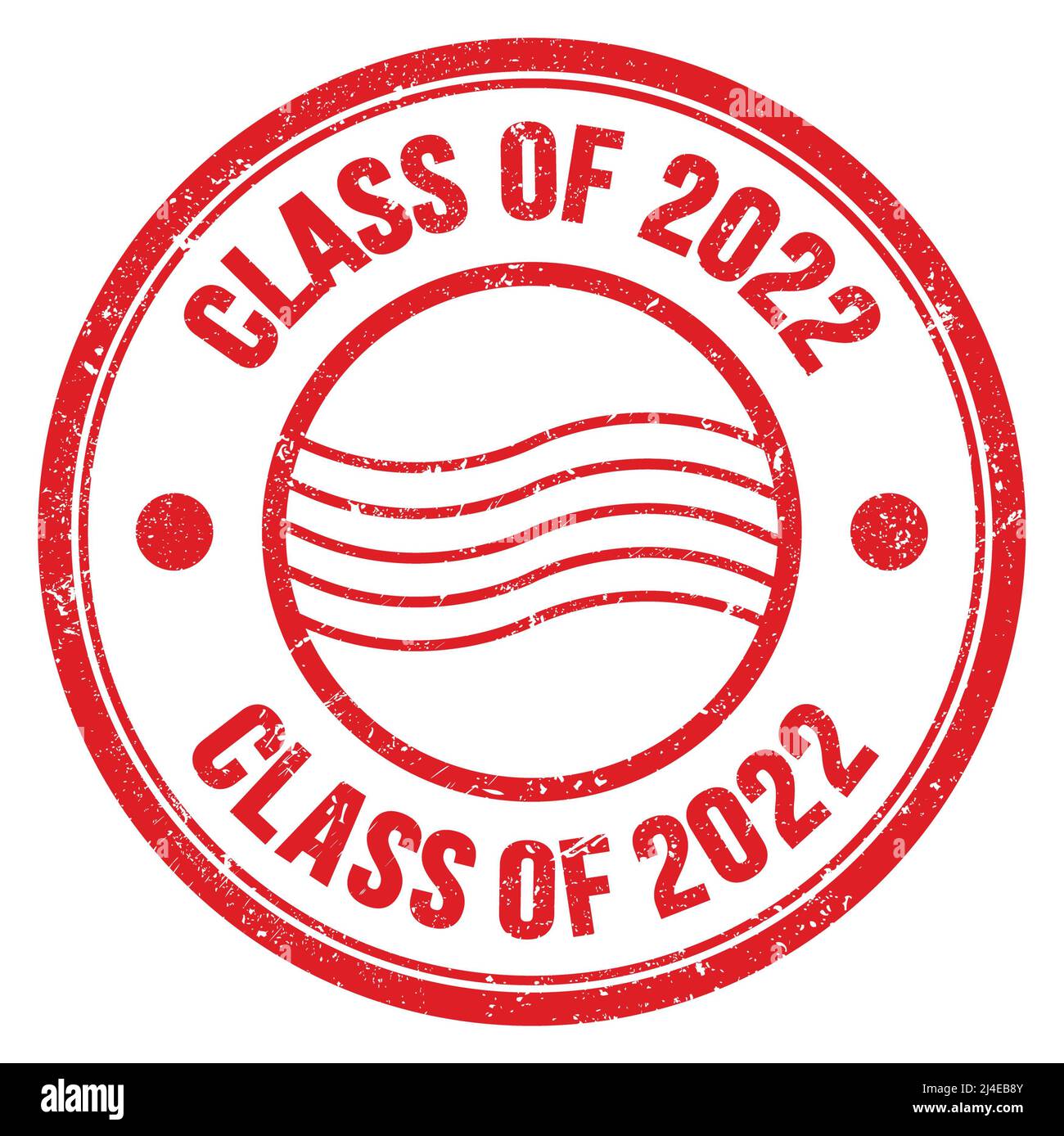 CLASS OF 2022 word written on red round postal stamp sign Stock Photo ...
