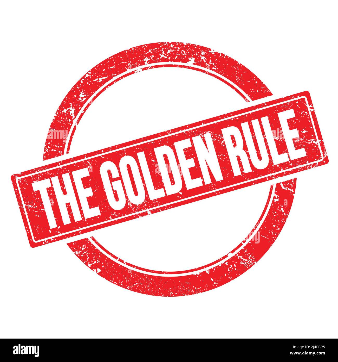 THE GOLDEN RULE text on red grungy round vintage stamp Stock Photo - Alamy