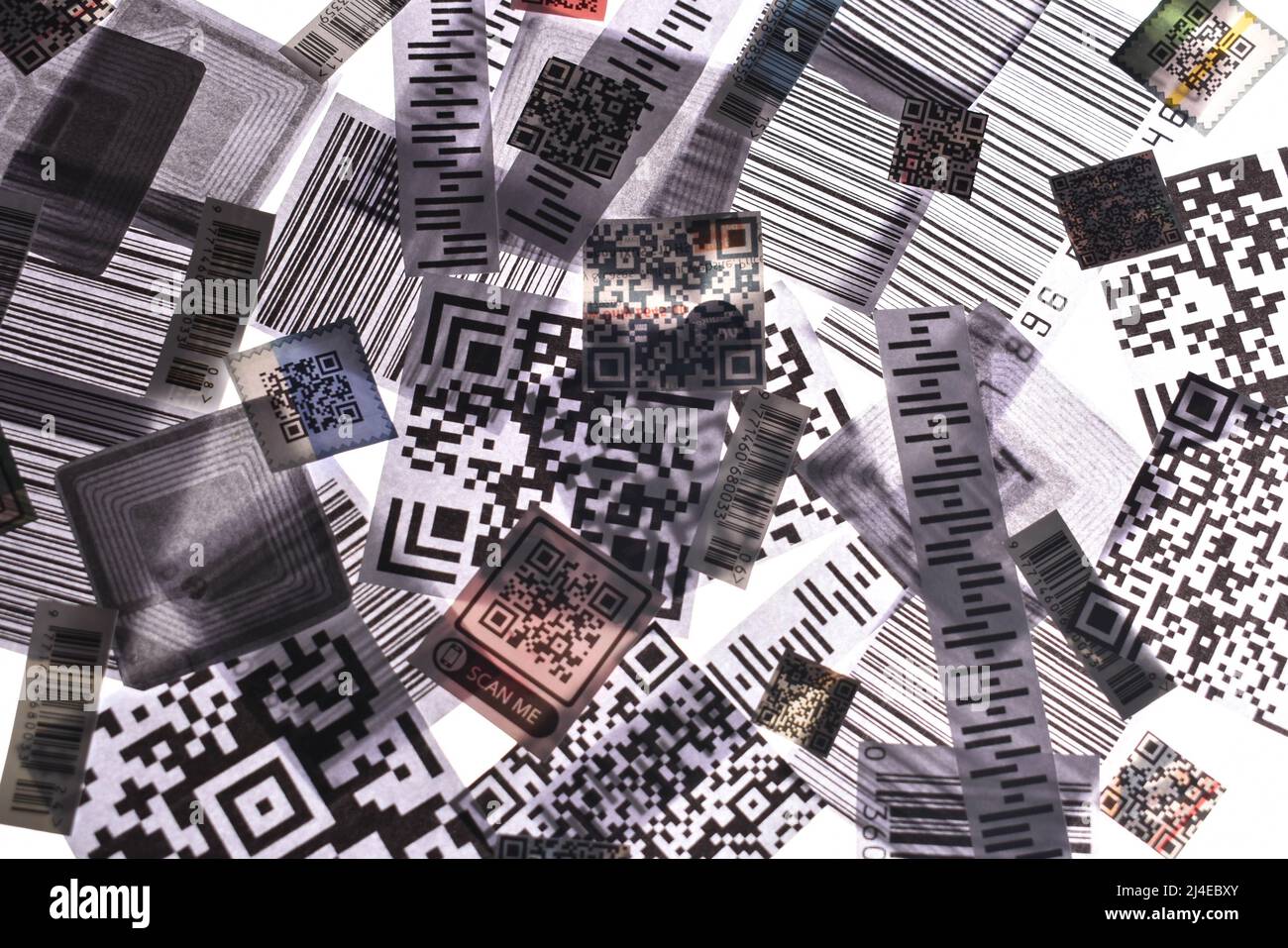 QR Code, Barcode, Security Tag, Transparent Stock Photo - Alamy