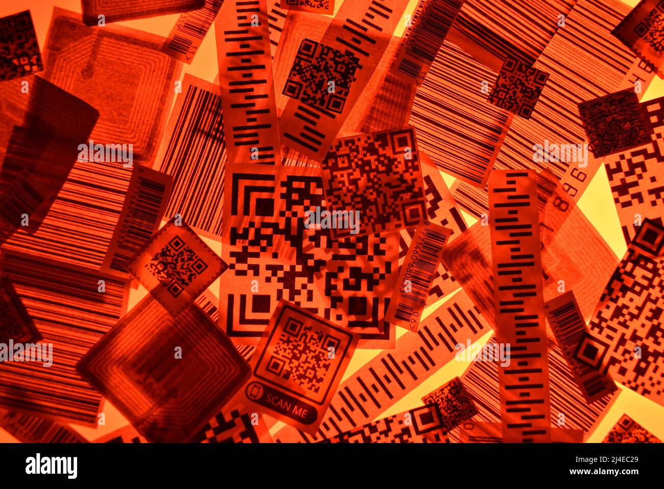 QR Code, Barcode, Security Tag, Transparent Stock Photo - Alamy