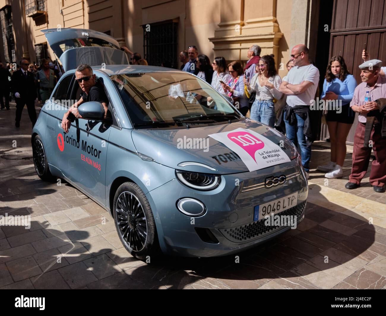 Fiat 500 electric of 101 tv. Car used for filming the procession of ...