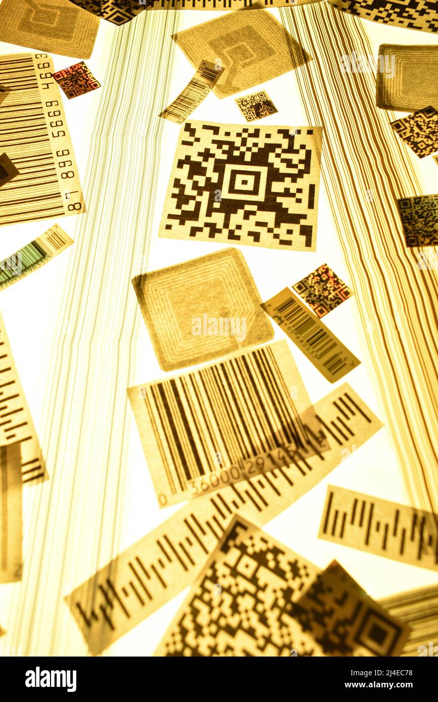 QR Code, Barcode, Security Tag, Transparent Stock Photo - Alamy
