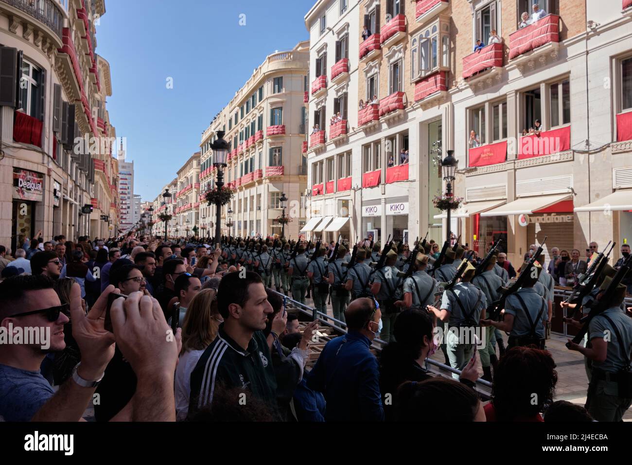 Malaga, Spain. April 14, 2022. Malaga, Spain. Procession of ...