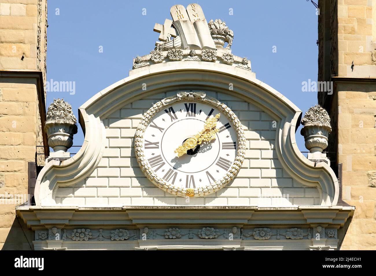 Lucerne, Switzerland - May 06, 2016: Close-up view of the clock located ...