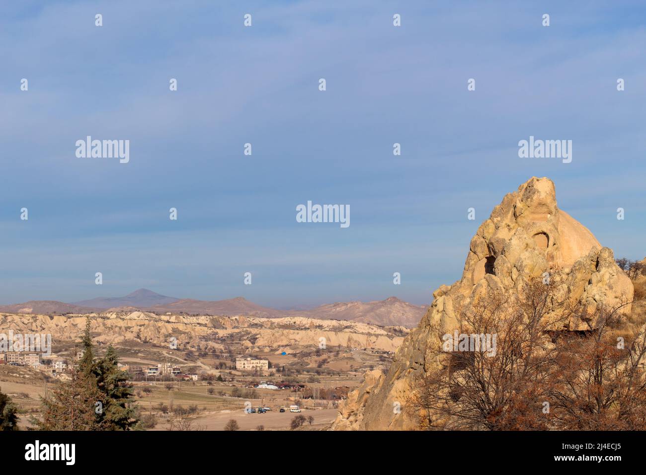 Amazing rocks in Zelve by night. Cappadocia Earth Pyramids. Goreme ...