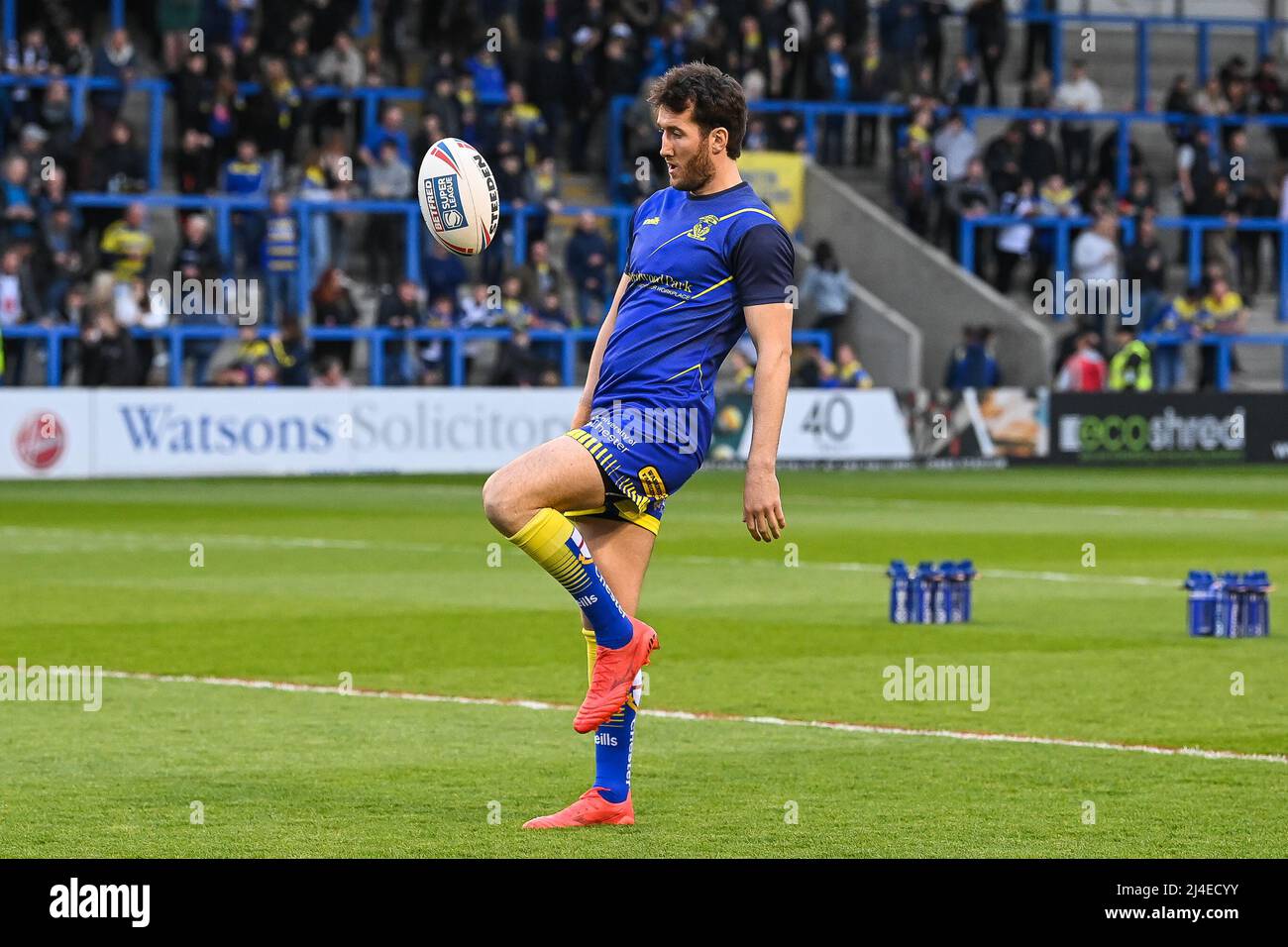 Stefan Ratchford #1 of Warrington Wolves during pre match warm up Stock ...