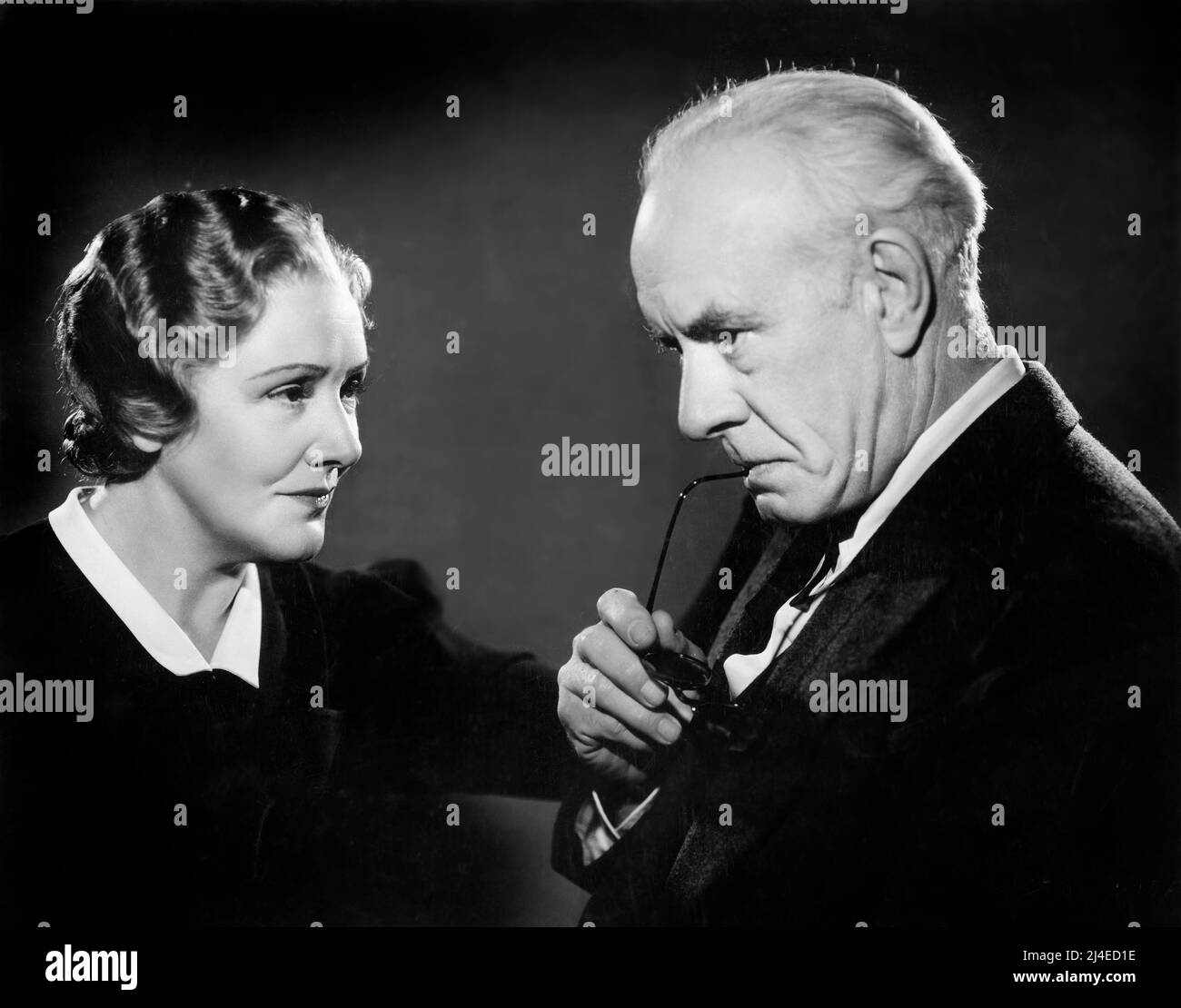 Fay Holden, Lewis Stone, on-set of the Film, "Judge Hardy's Children ...