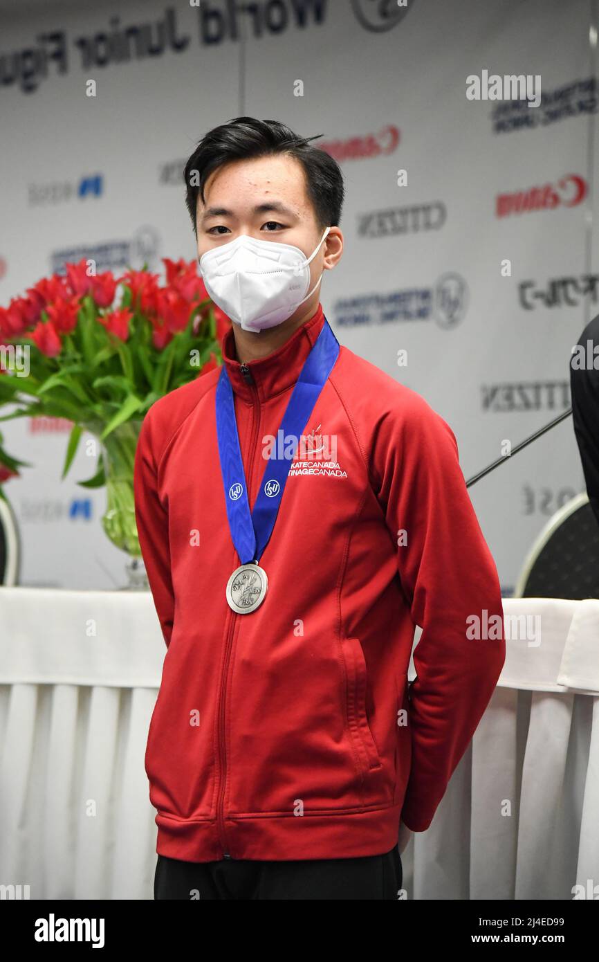 Tallinn, Estonia. 14th Apr 2022. Wesley CHIU (CAN), second place, at ...