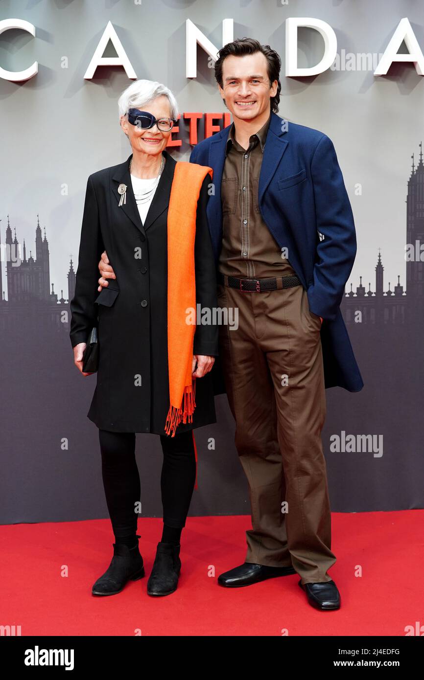 Rupert Friend (right) and Caroline Friend arriving at the World ...