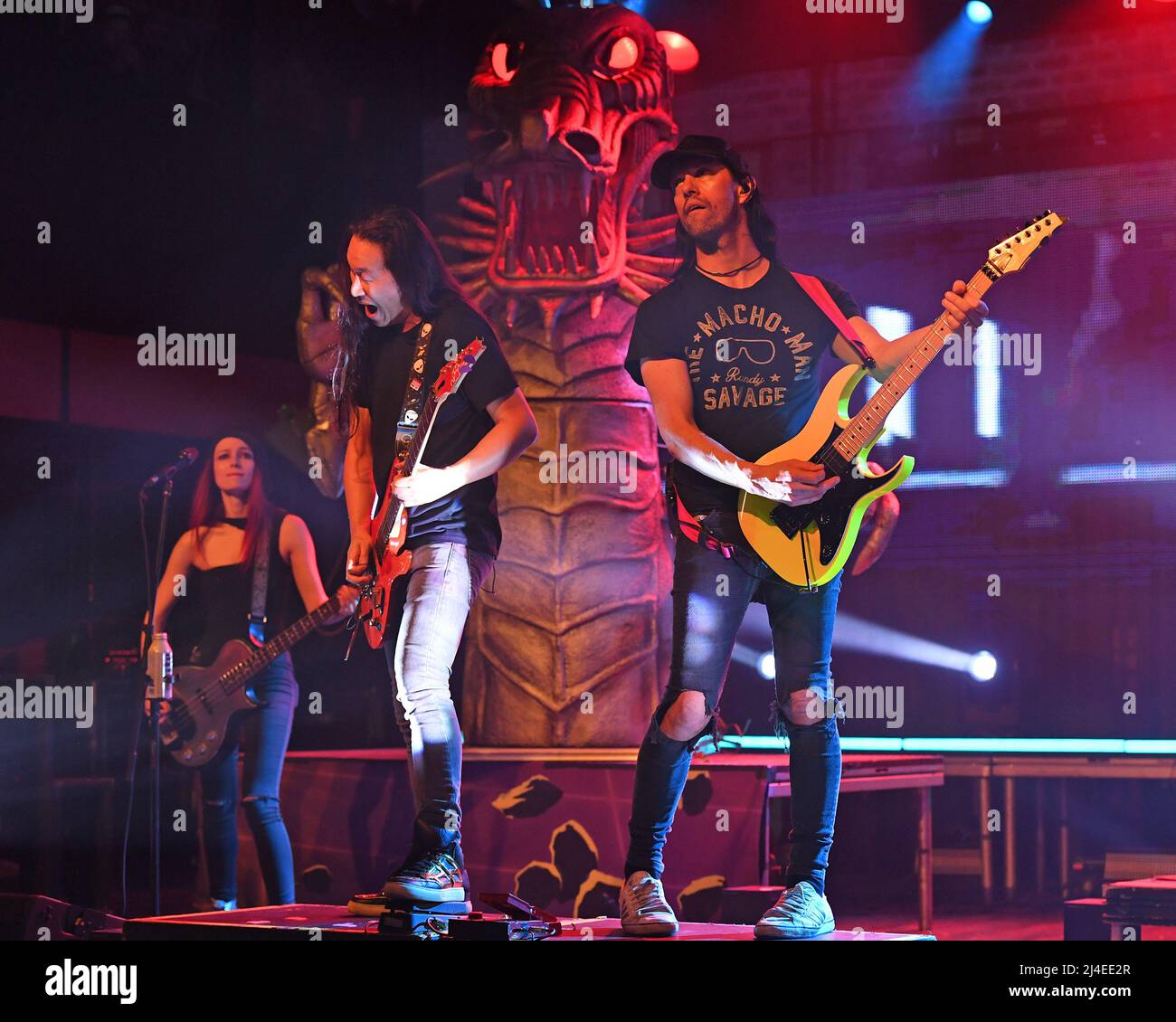 Fort Lauderdale FL, USA. 13th Apr, 2022. DragonForce perform during the ...