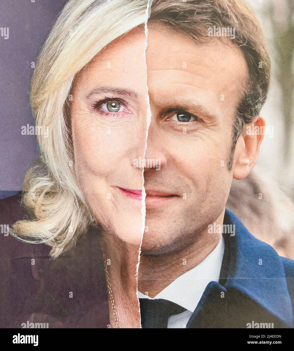 Paris, France. 14th Apr 2022. Illustration of the second round of the ...