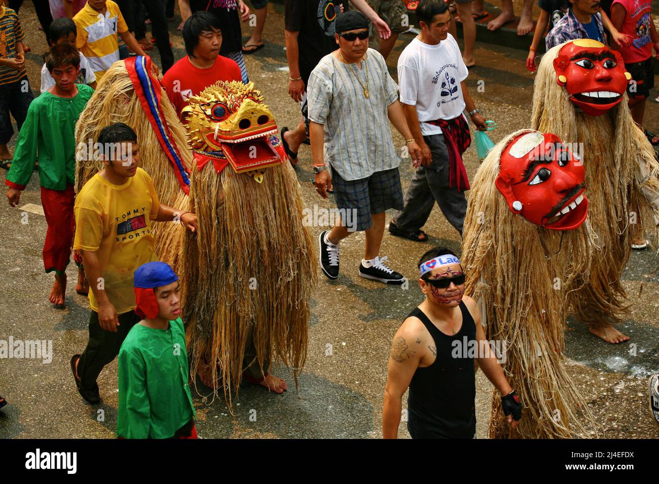Bun Pi Mai, Lao New Year celebration in Luang Prabang, Laos Stock Photo ...