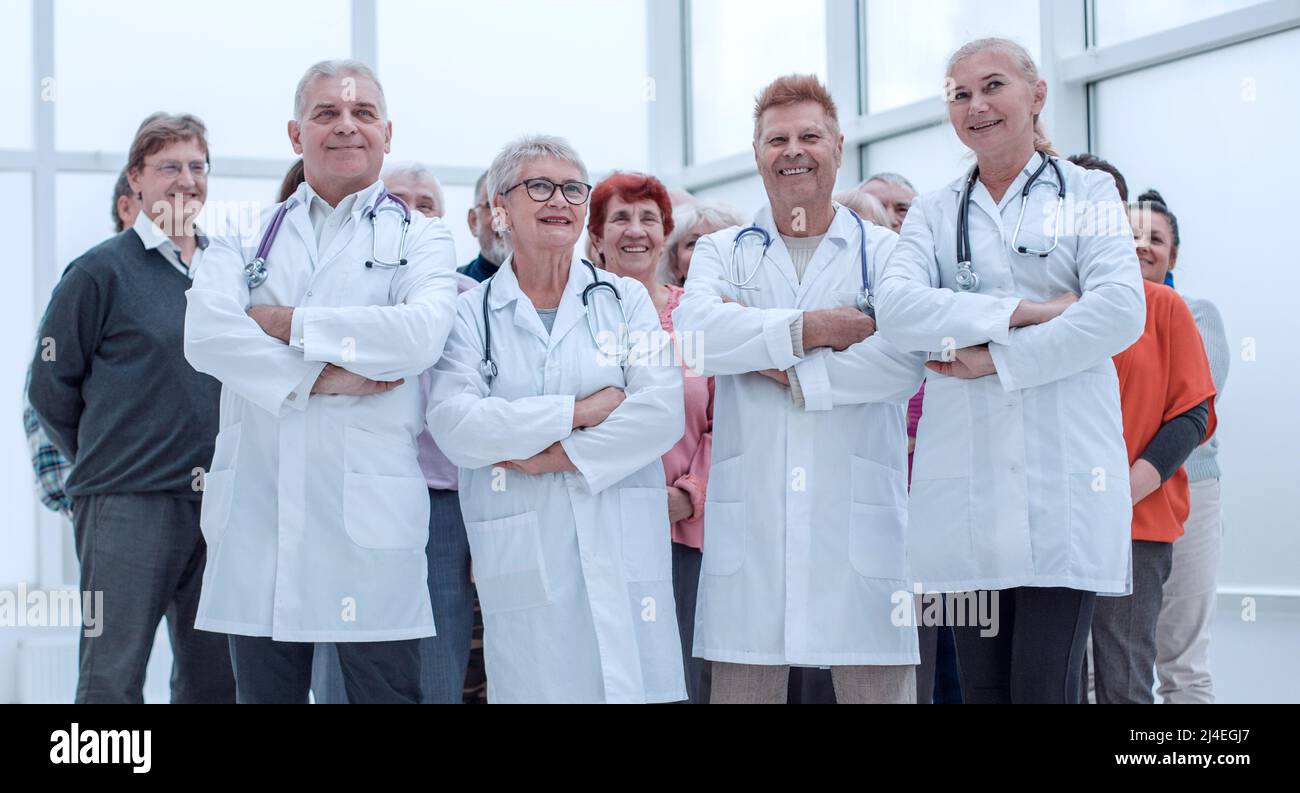 doctors and a group of seniors people Stock Photo - Alamy