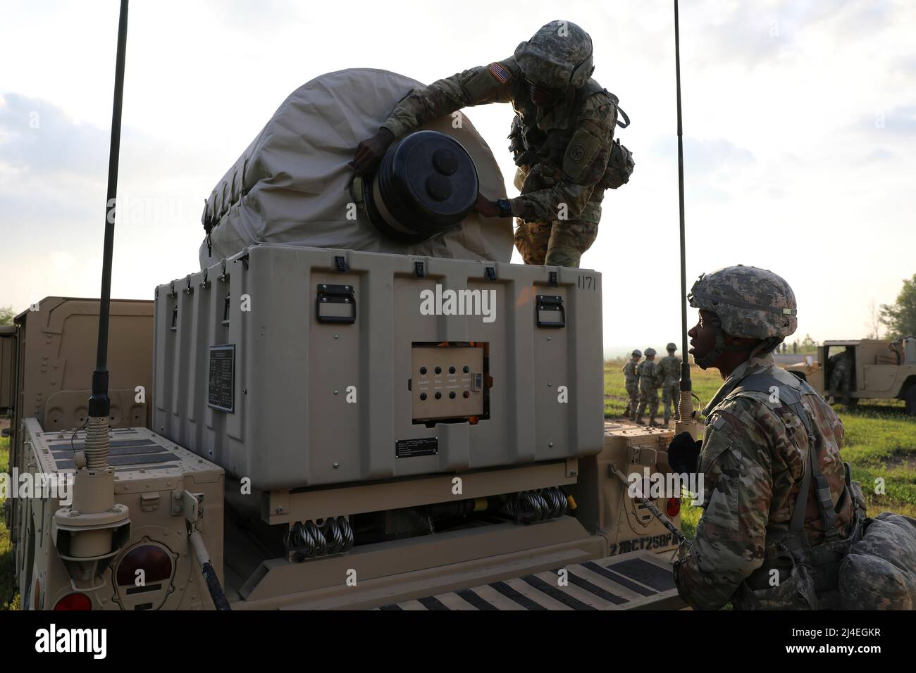 Counter Mortar Radar - New York Army National Guard Soldiers with the 27th Infantry Brigade ...