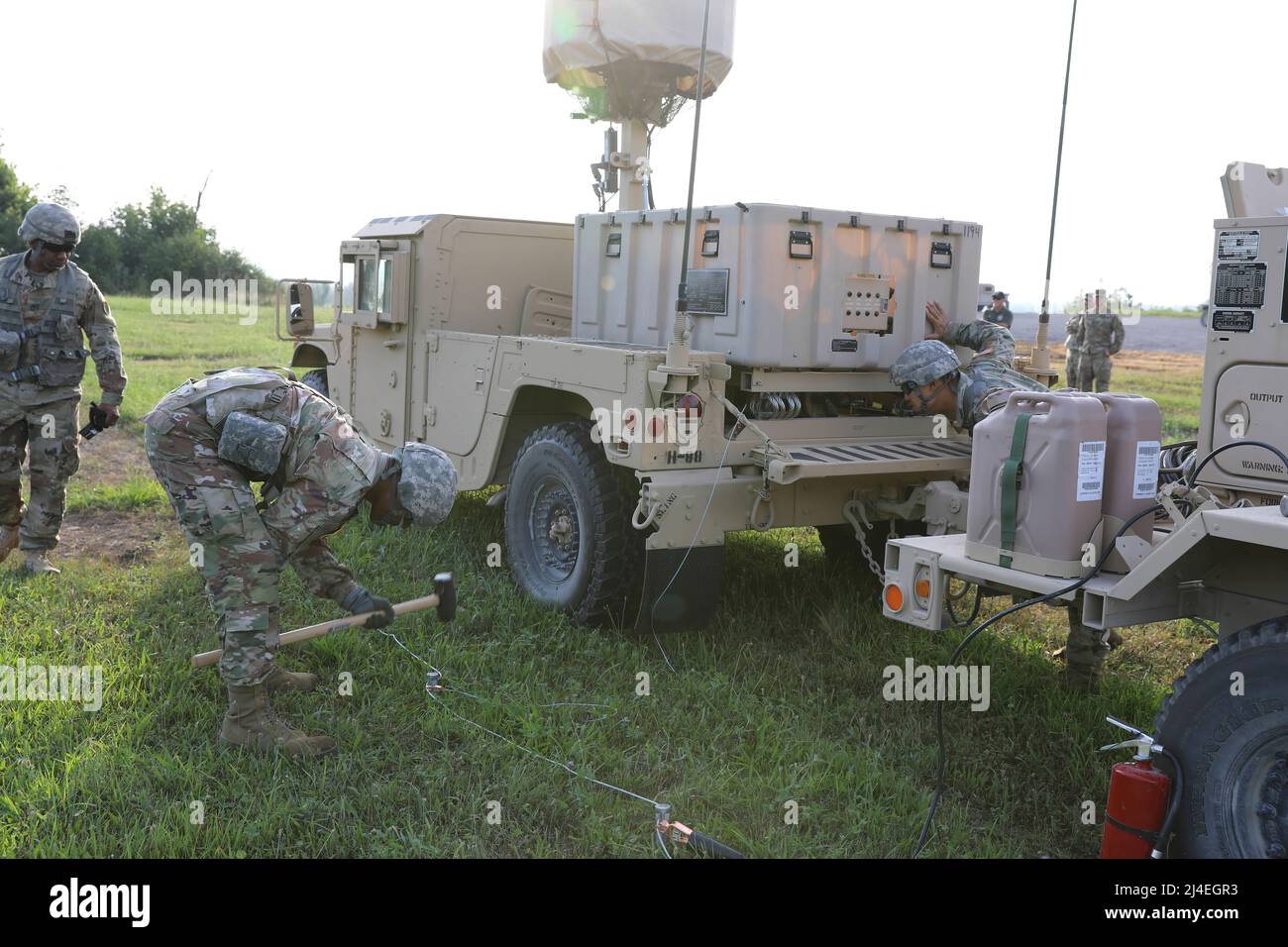 Counter Mortar Radar - New York Army National Guard Soldiers with the 27th Infantry Brigade ...
