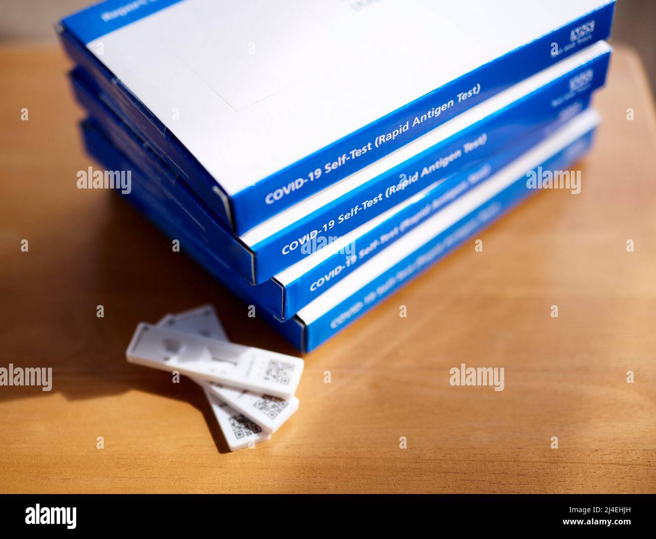 Covid lateral Flow tests kits Stock Photo - Alamy